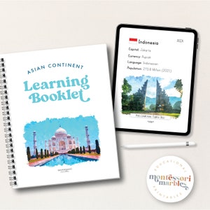 ASIA Learning Booklet With Watercolor Painting of Landmarks ...