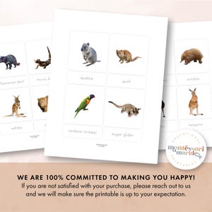 AUSTRALIAN ANIMALS Nomenclature Cards | Montessori Inspired Learning ...