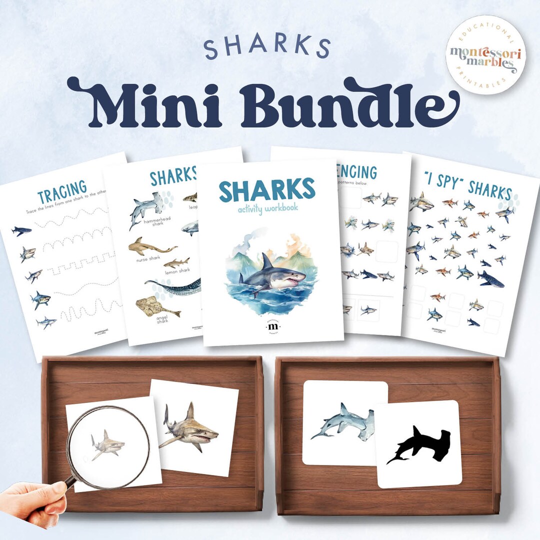 SHARKS Mini Bundle Unit Study | Montessori Inspired Sharks Week ...