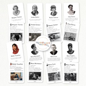 WOMEN'S HISTORY MONTH Famous Women Fact Cards | Printable Flash Cards ...