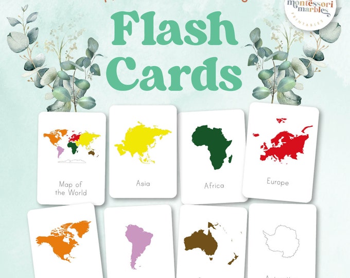 World Continents Dot Marker Worksheets montessori Geography Printable ...