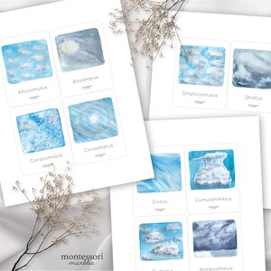 CLOUD Flash Cards Types of Cloud Learn About Weather Montessori at Home ...