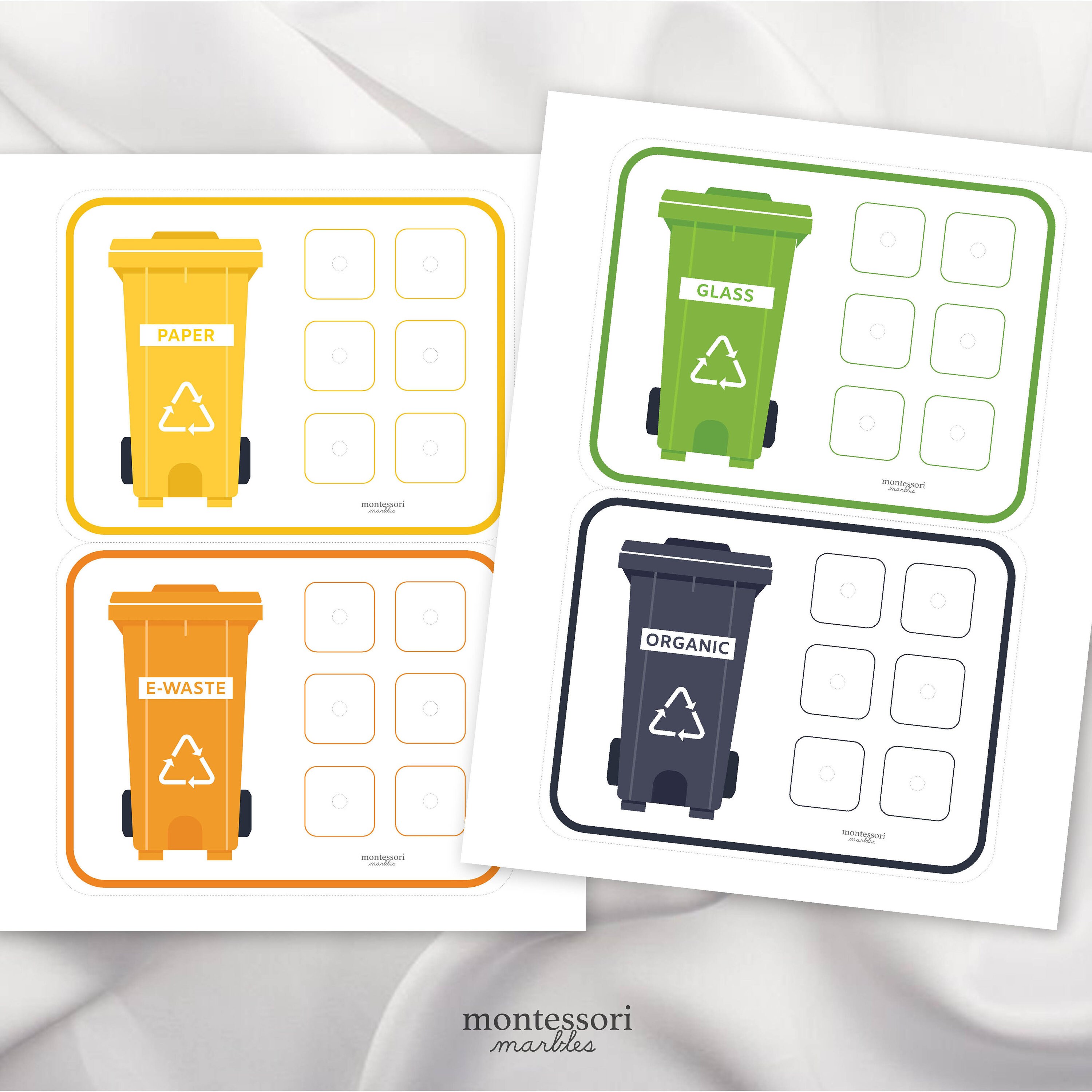 EARTH DAY RECYCLABLE Sorting Cards Montessori Inspired - Etsy