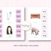 Montessori Pink Series Name the Objects SHORT I Flash Card Printable ...