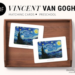 VINCENT VAN GOGH Matching Picture Cards Famous Paintings Art | Etsy
