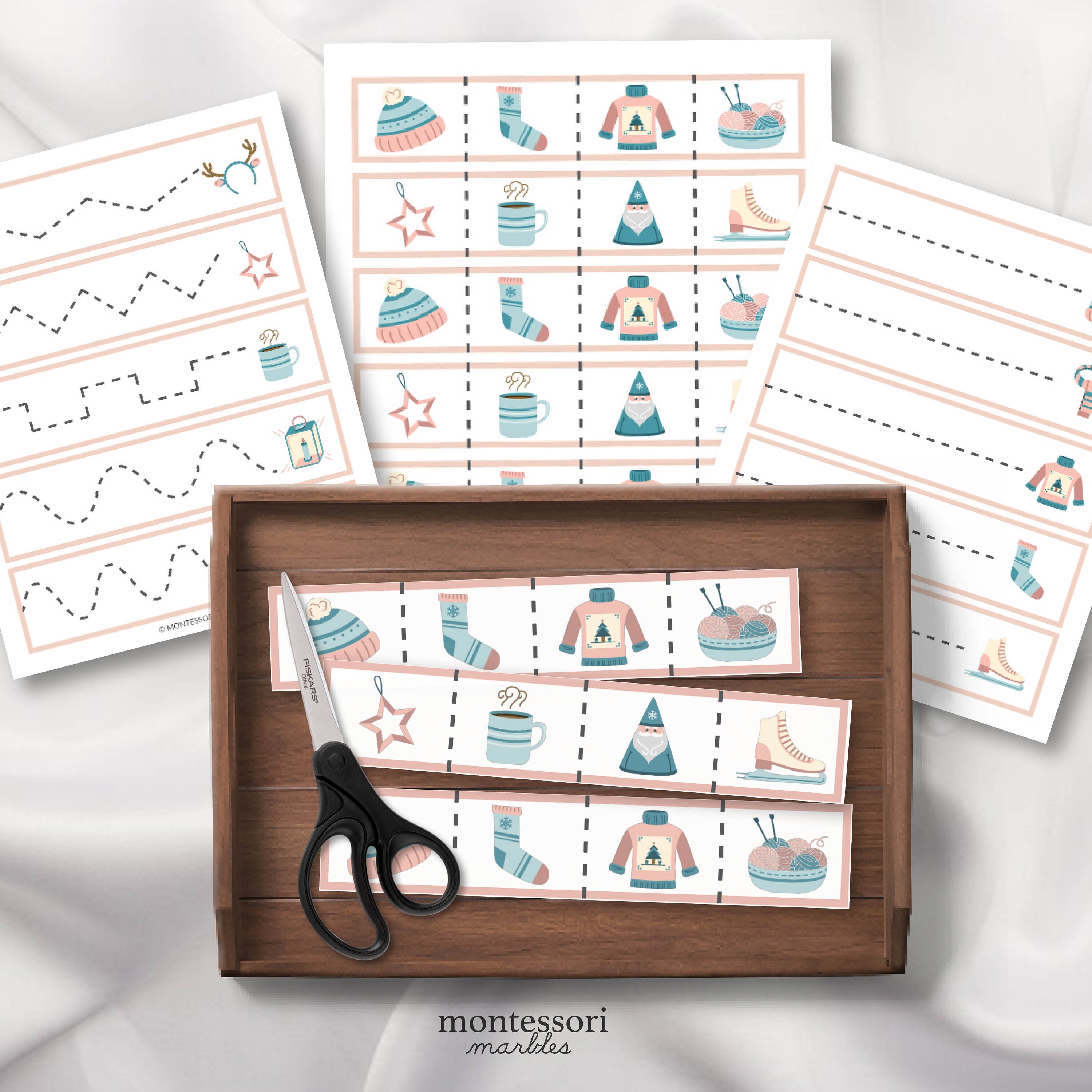 WINTER Cutting Strips Scissors Skills Cutting Skills Fine - Etsy