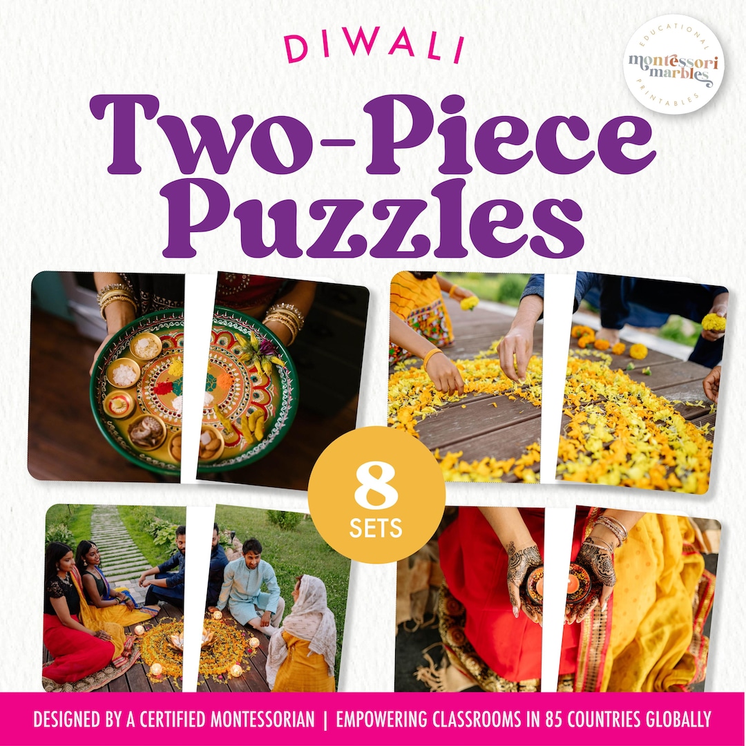 DIWALI Montessori Picture Matching Activity, Toddlers Matching Game ...