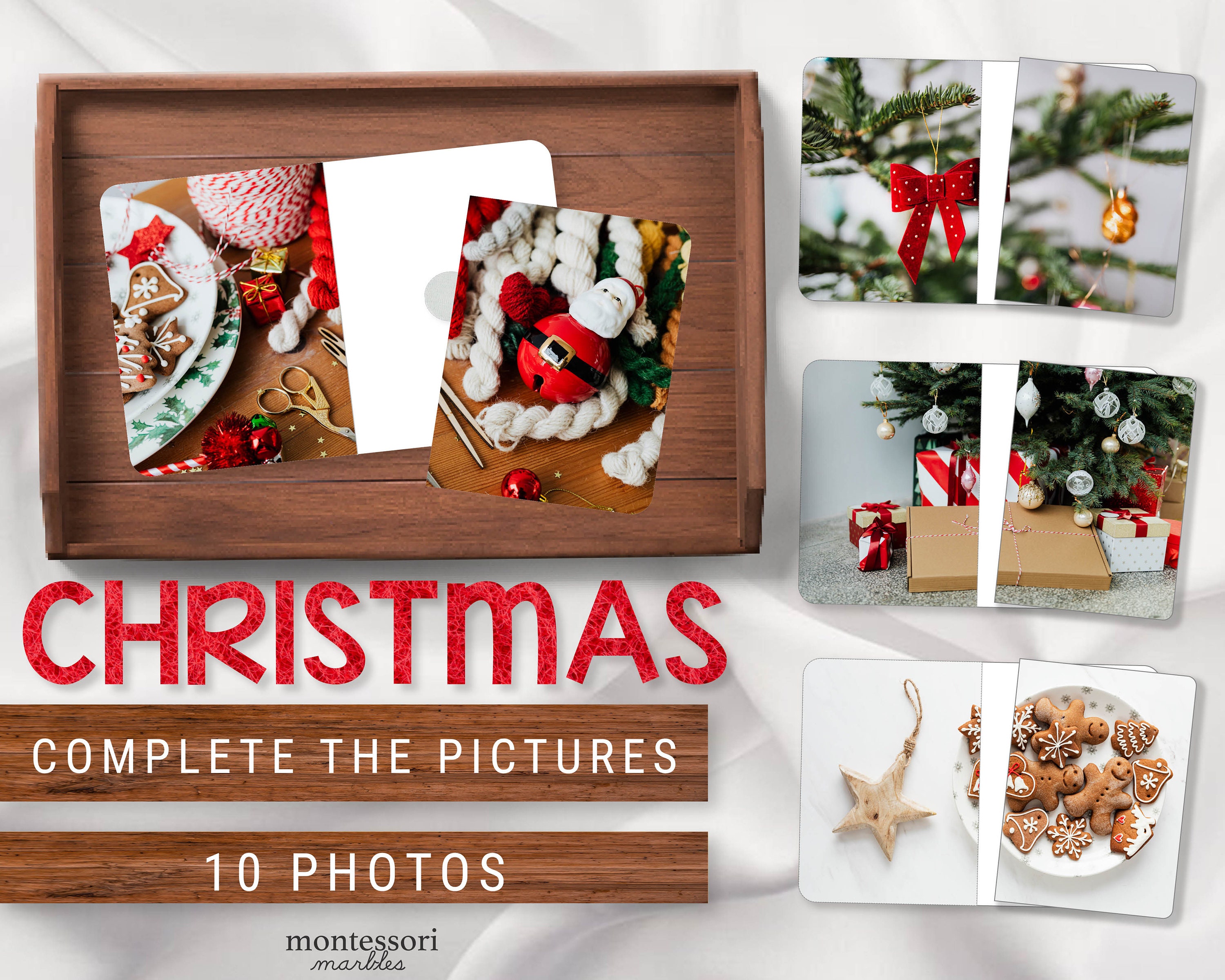 CHRISTMAS Complete the Pictures Montessori Inspired Activity for ...