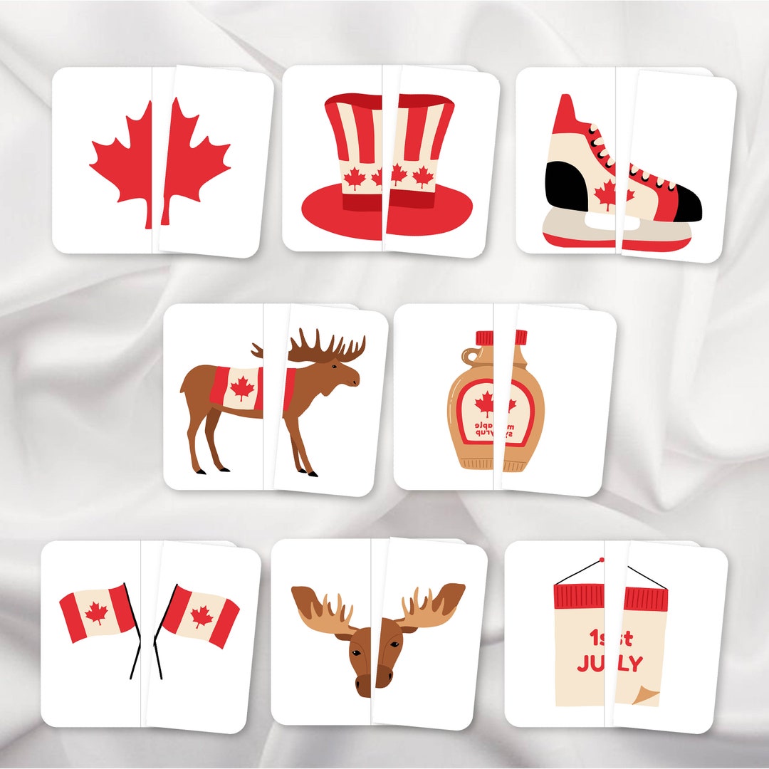 CANADA Symmetry Matching Puzzle Montessori Inspired Visual Skill ...