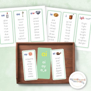 MONTESSORI GREEN SERIES Phonogram Word Lists | Emerging Readers ...