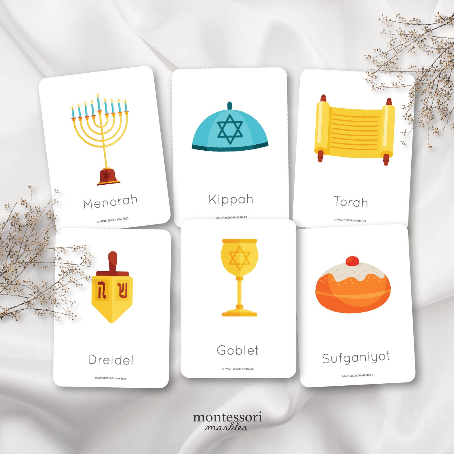 HANUKKAH Montessori Nomenclature Cards Cultural Studies - Etsy