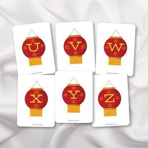 Lunar New Year Alphabet Flash Cards | Lantern Theme Montessori Cultural ...