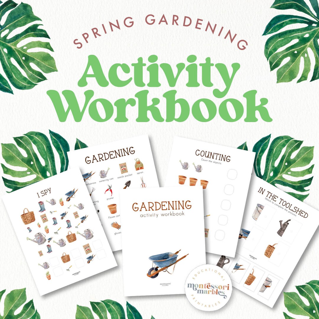 GARDENING Activity Workbook | Parts of a Plant | Toddler Printable ...