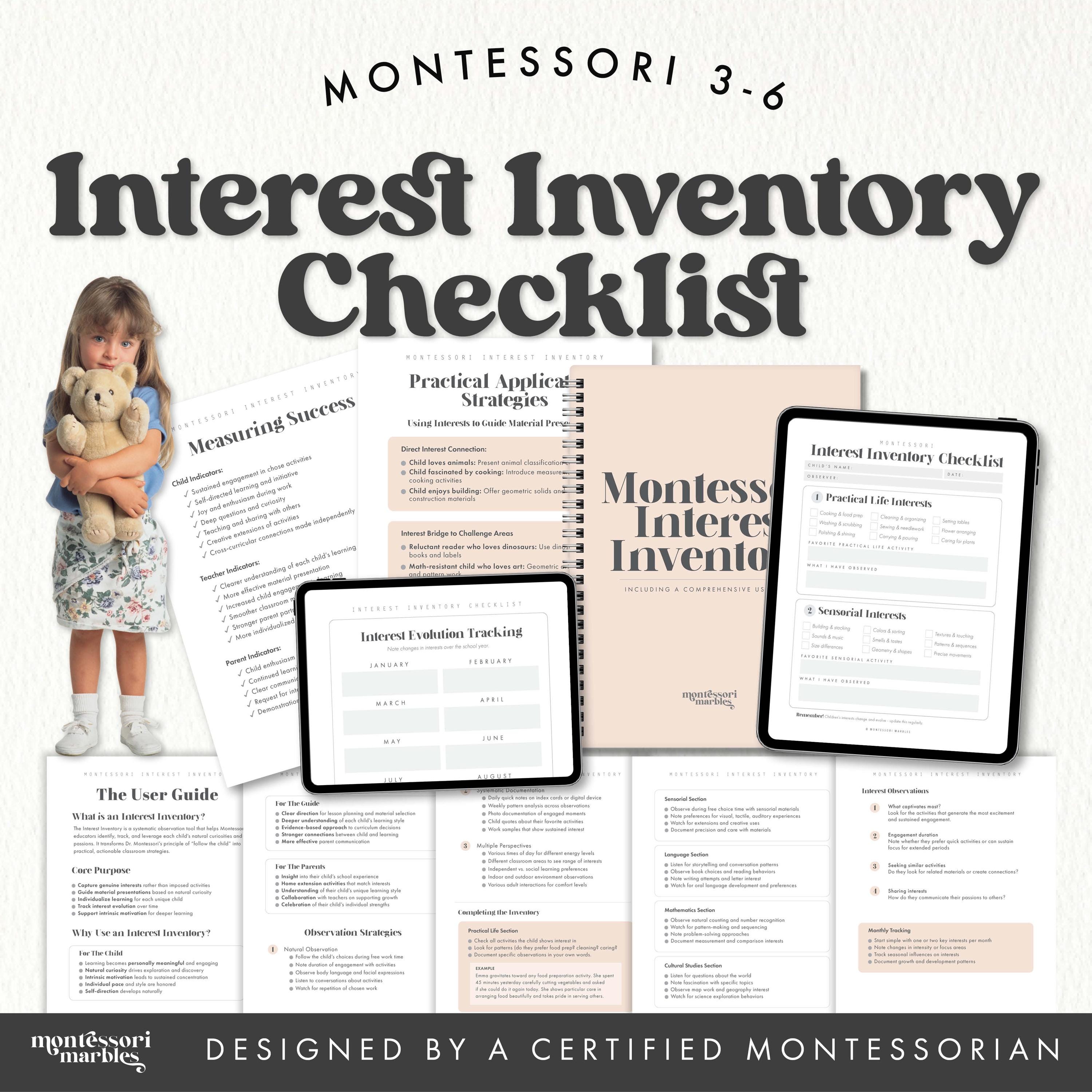 Interest Inventory Observation Tool | Montessori Planning | Teacher ...