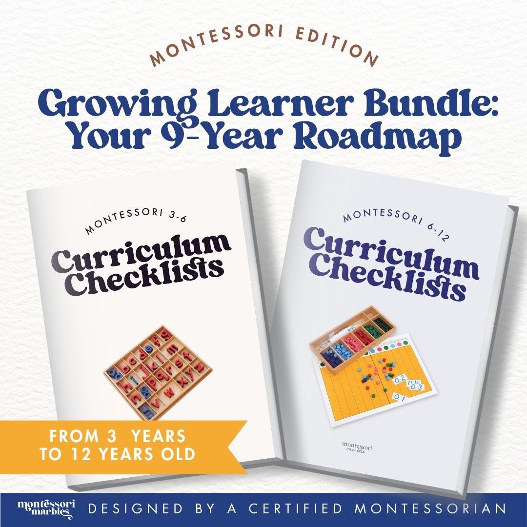 Montessori Curriculum Bundle Ages 3-12 | Preschool Checklist ...