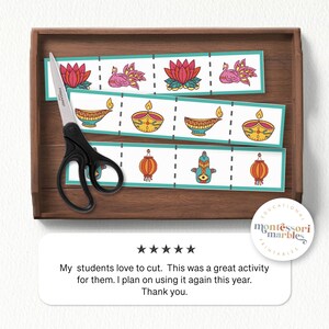 DIWALI Cutting Strips | Montessori Inspired Printable | Fine Motor ...