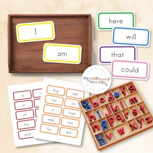SIGHT WORDS Cards | Montessori Puzzle Words for Learning Sight Words ...
