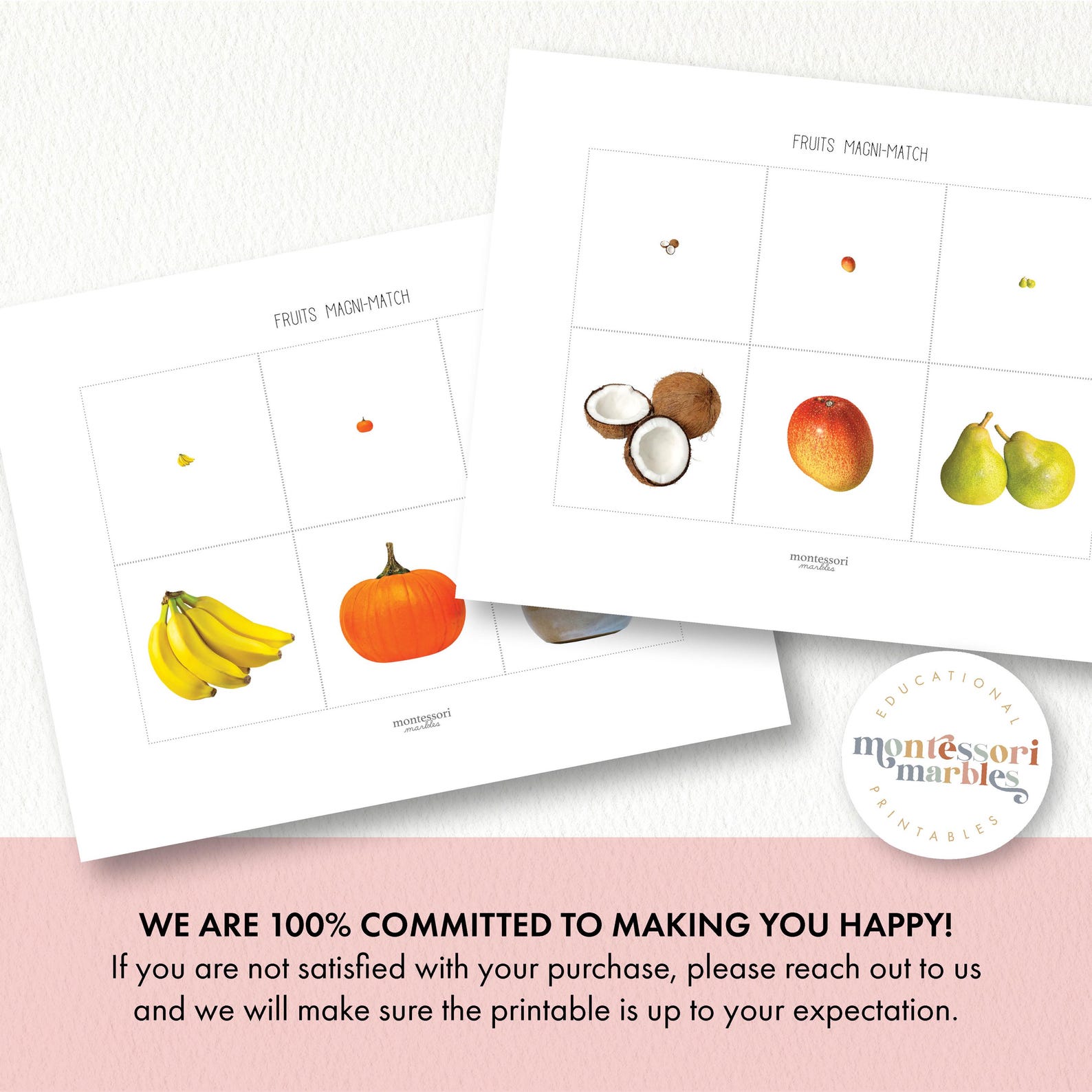 Fruits Magnifying Matching Game | Montessori Learning | Visual ...