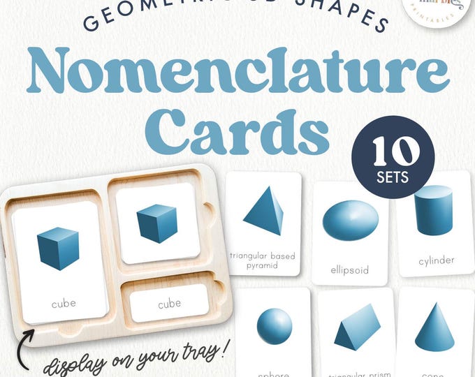 Geometric Solids Matching Cards - Montessori Geometry - Etsy