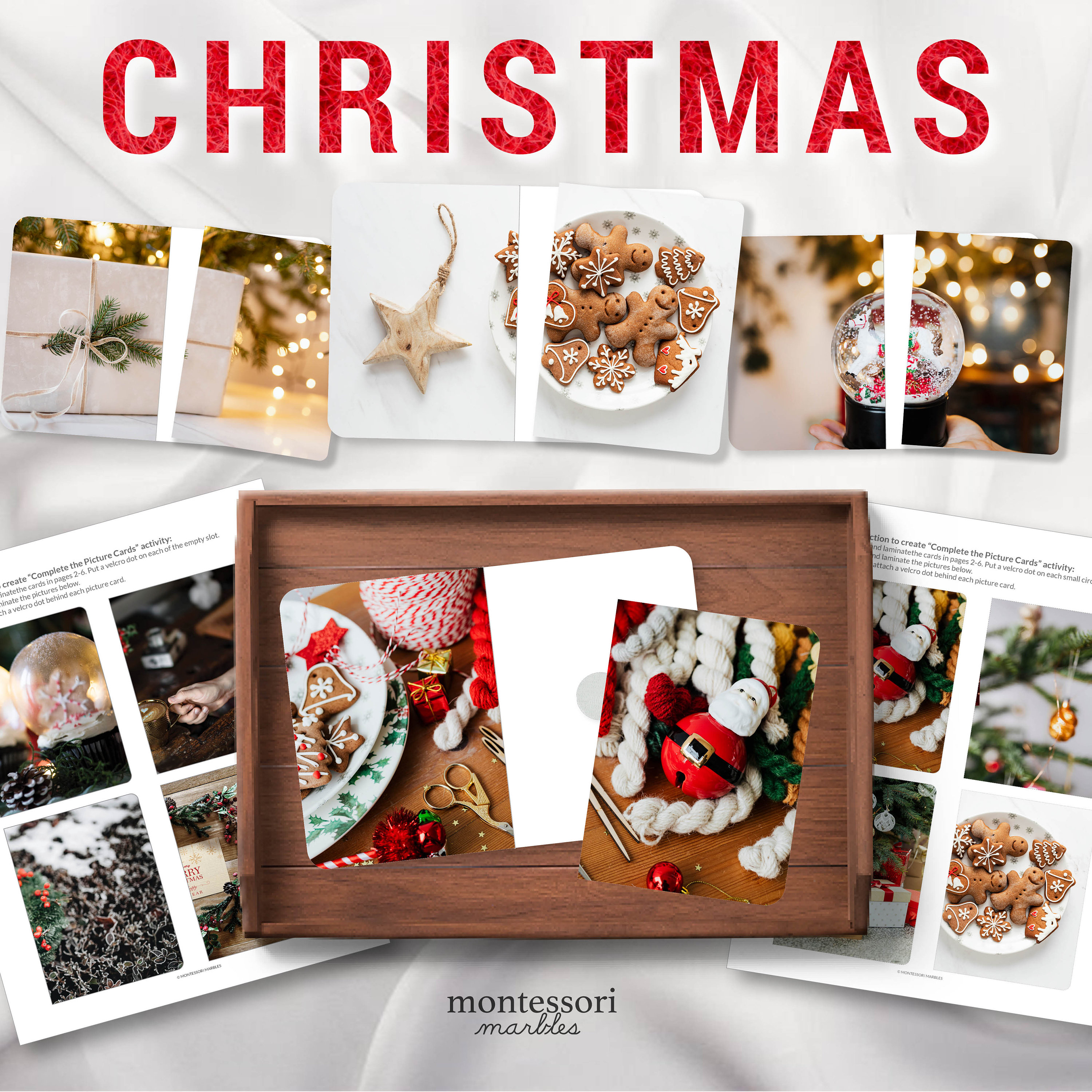 CHRISTMAS Complete the Pictures Montessori Inspired Activity for ...