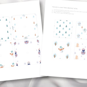 WINTER SNOWMAN Pattern Matching Puzzle Activity | Montessori Inspired ...