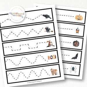 HALLOWEEN Cutting Strips for Prek Preschool Kindergarten Homeschool ...