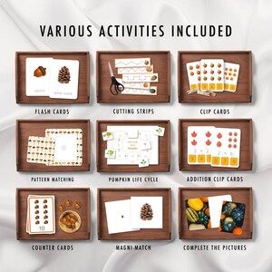 FALL BUNDLE Montessori Inspired Activities for Kindergarten - Etsy