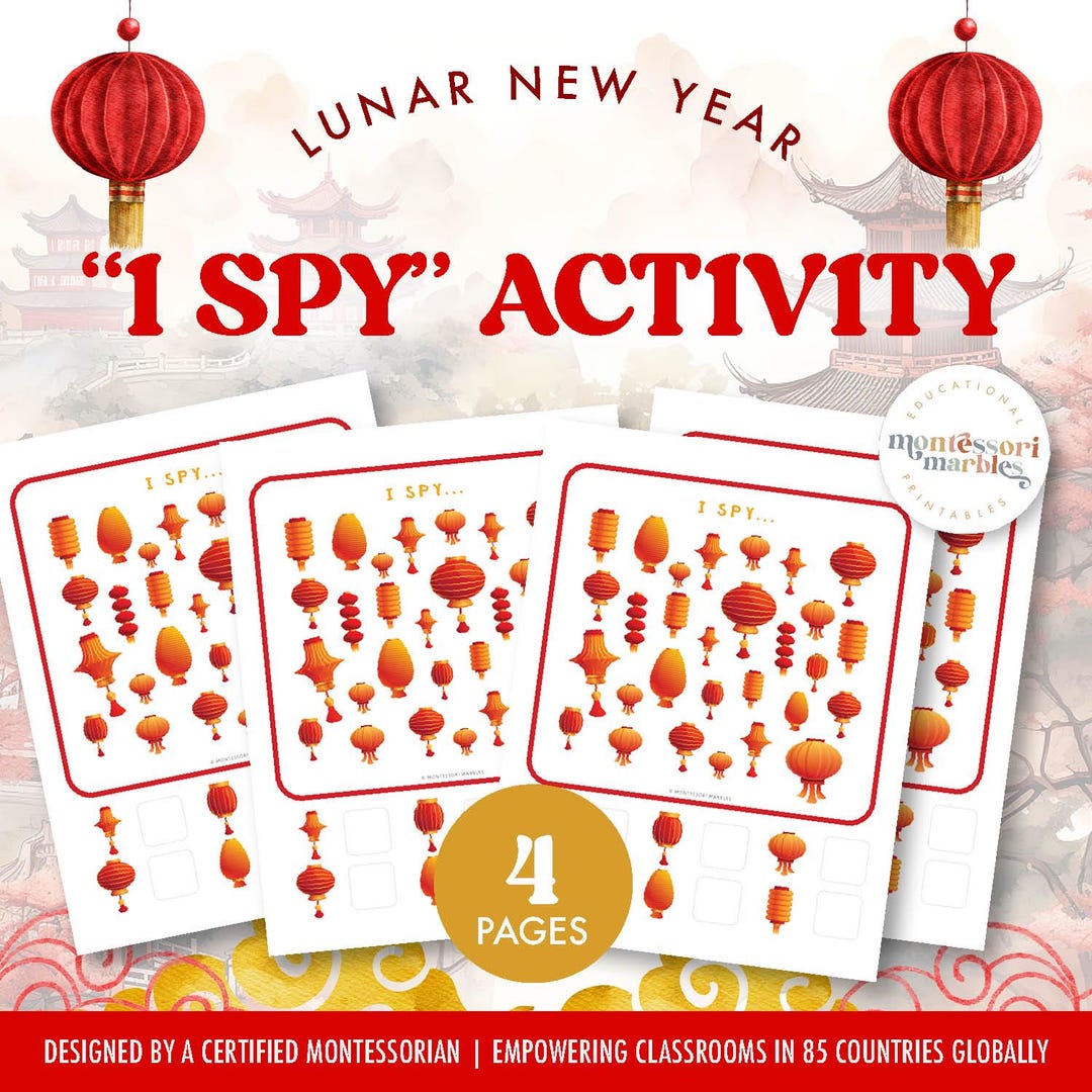 LUNAR NEW YEAR I Spy Activity | Counting Lanterns | Beginners Math for ...