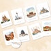 Landmarks Flash Cards in Finnish | Montessori World Geography Learning ...