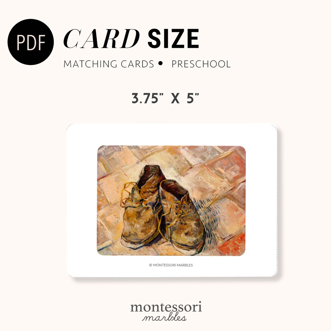 VINCENT VAN GOGH Matching Picture Cards Famous Paintings Art | Etsy