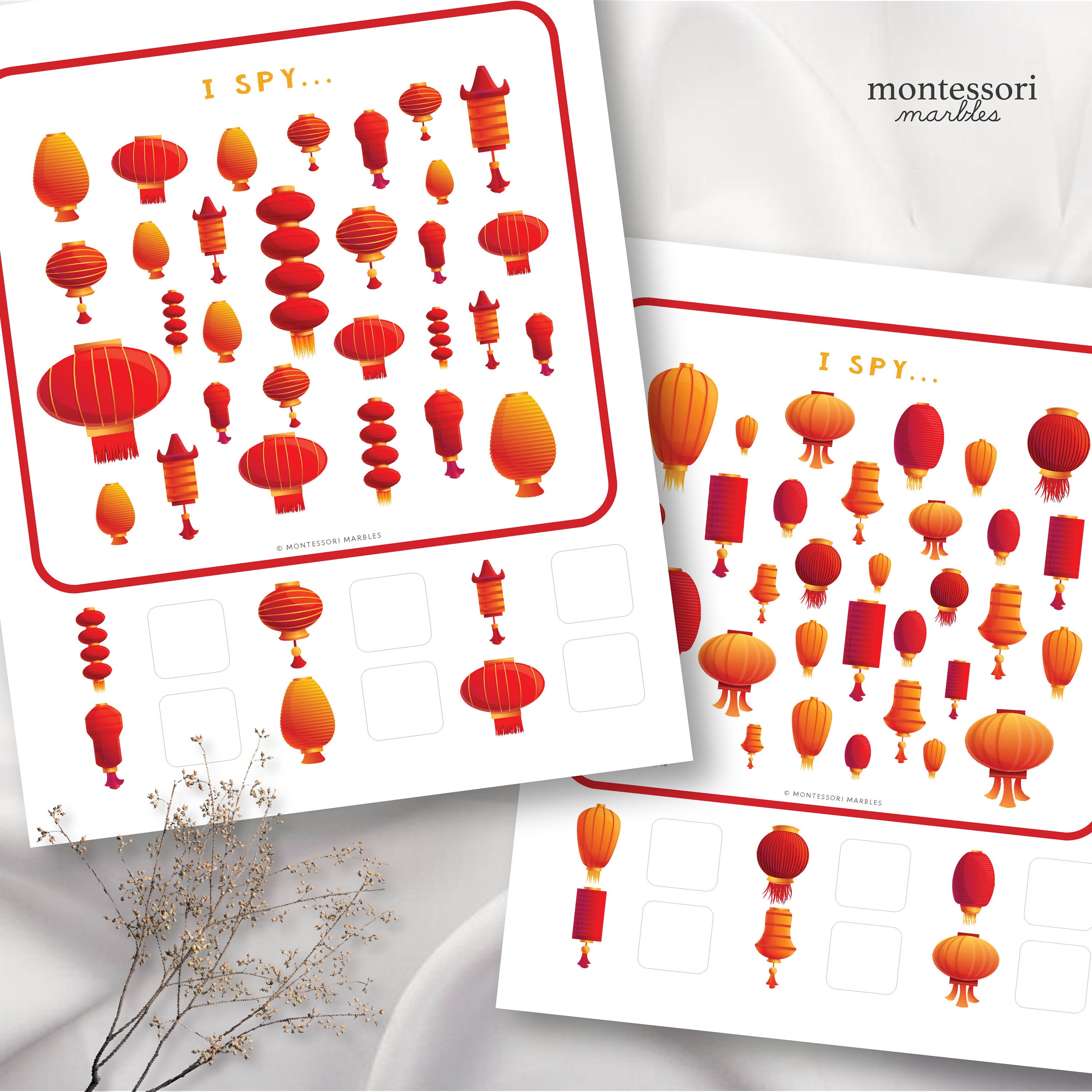 LUNAR NEW YEAR I Spy Activity Counting Lanterns Beginners - Etsy