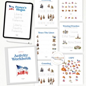 FRANCE Activity Workbook and Flash Cards | Fun Printable to Learn About ...