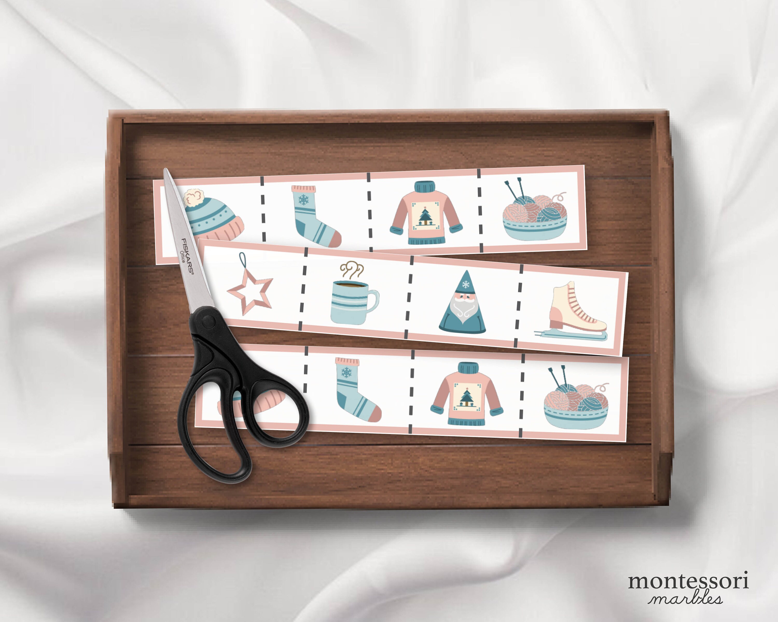 WINTER Cutting Strips Scissors Skills Cutting Skills Fine - Etsy