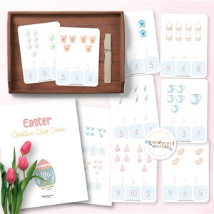 Easter Addition Clip Cards: Kindergarten Math (printable) - Etsy