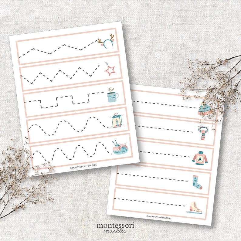 WINTER Cutting Strips Scissors Skills Cutting Skills Fine | Etsy