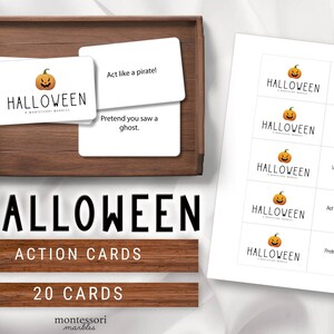 HALLOWEEN Action Cards Fun Games for Halloween Halloween - Etsy