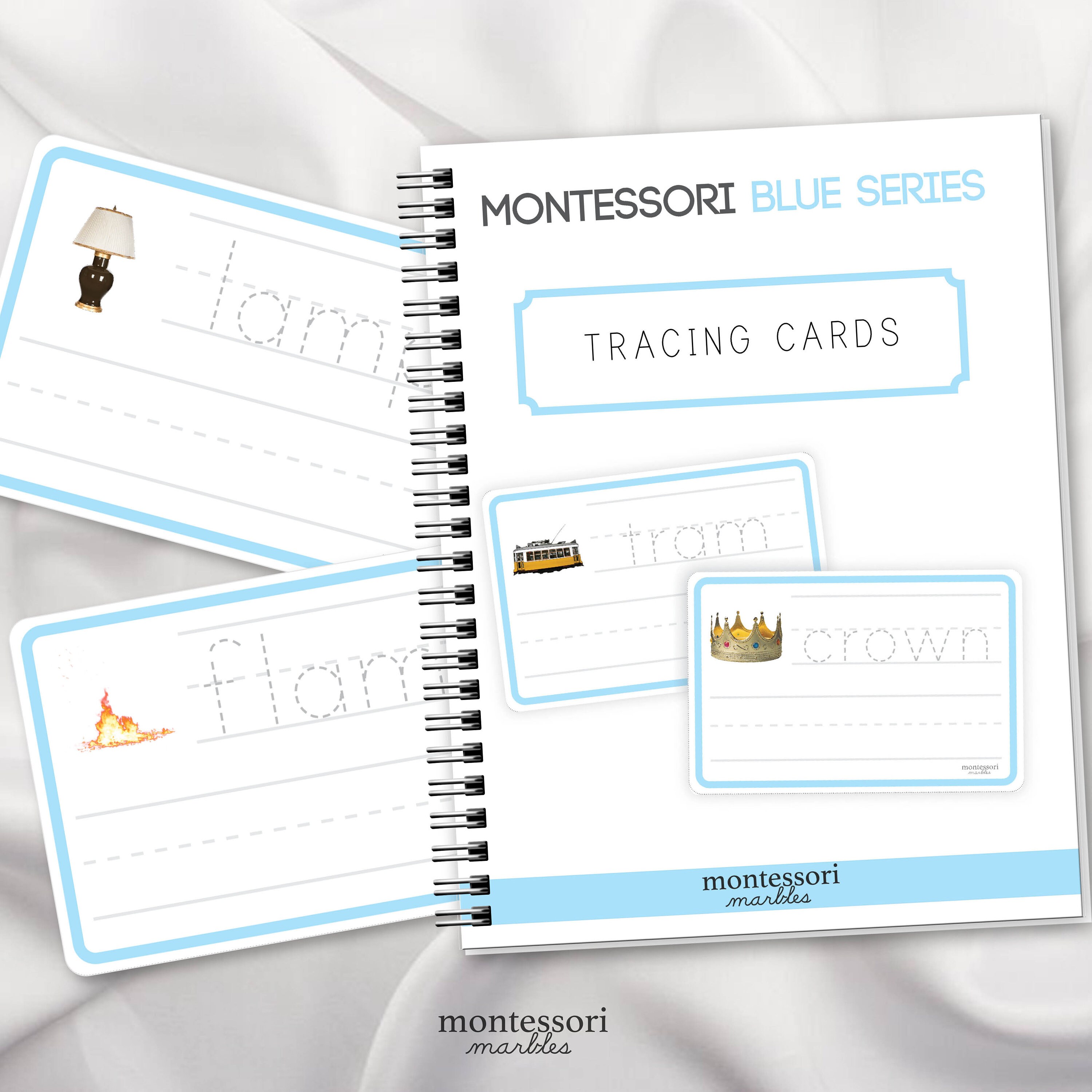 MONTESSORI BLUE Series Tracing Cards Tracing Words - Etsy