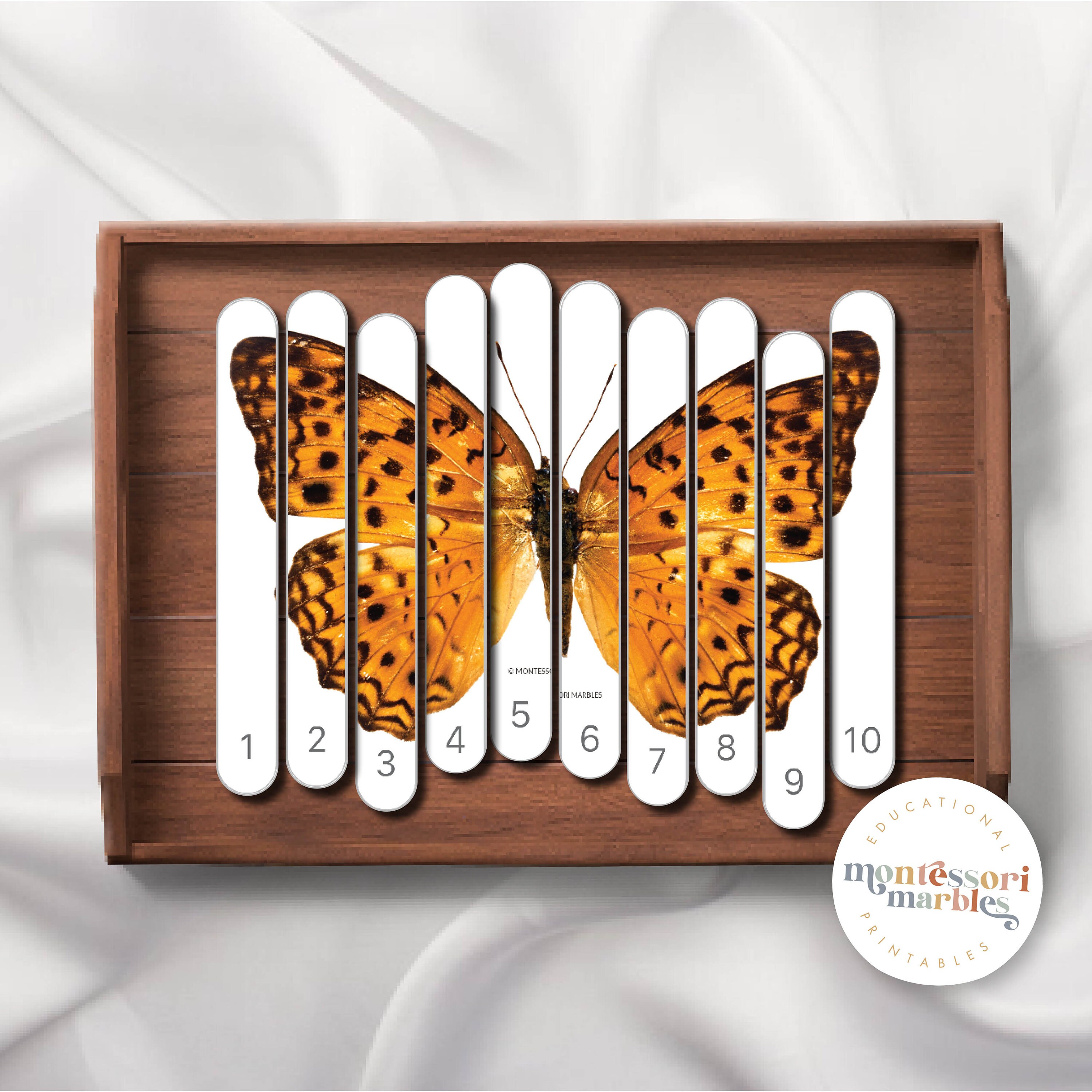 Butterfly Skip Counting Puzzles | Montessori Math Activity | Spring ...