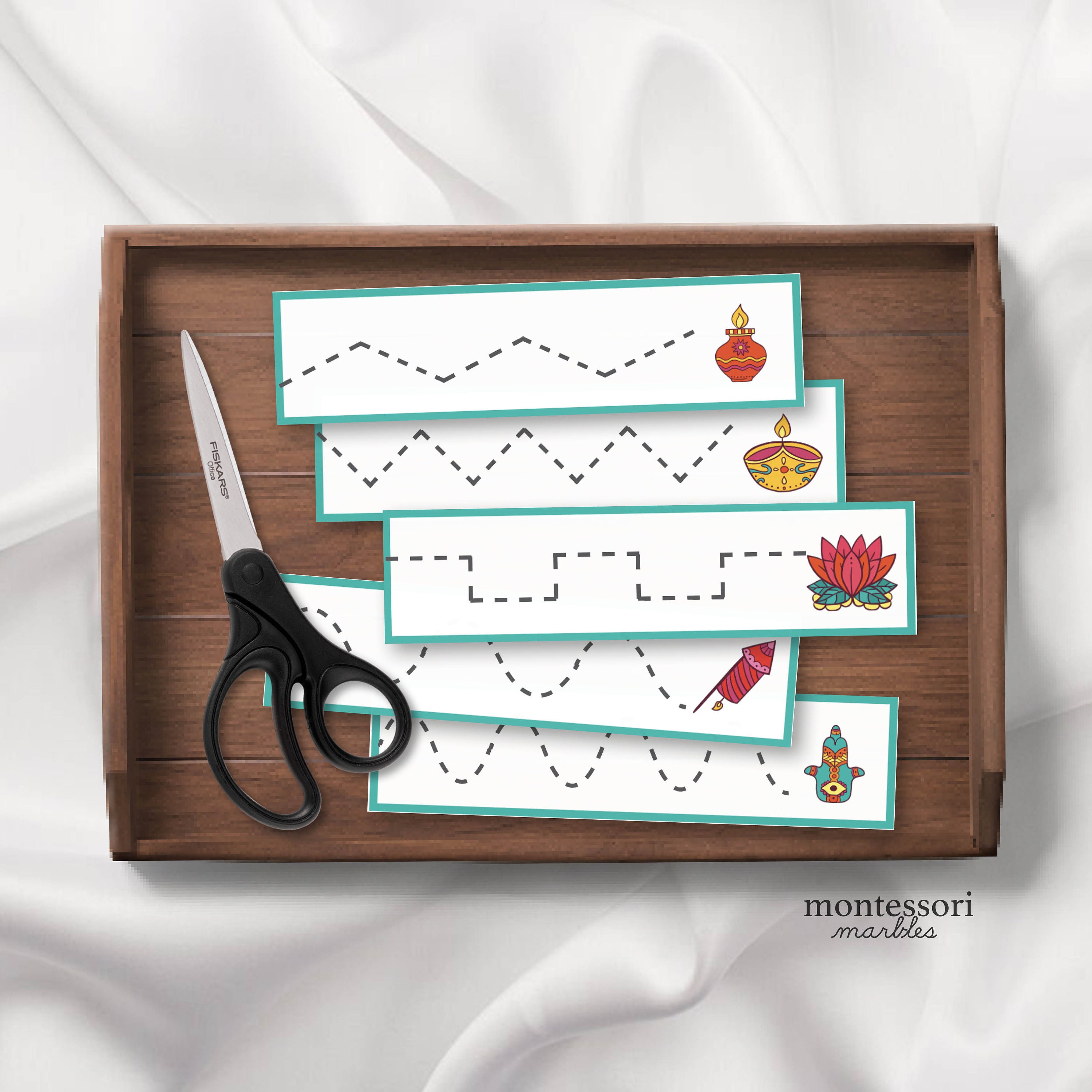 DIWALI Cutting Strips Montessori Inspired Printable Fine Motor Skills ...