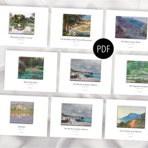 CLAUDE MONET Montessori Picture Binder, Art History for Kindergarten ...