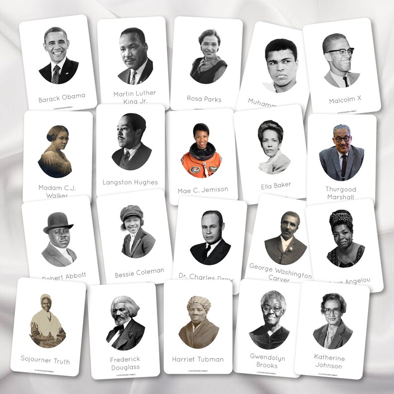 Black History Month Mini Bundle | Montessori Flash Cards and Fine Motor ...