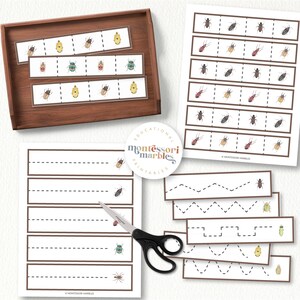 BUGS Cutting Strips for Montessori Toddler & Prek, Fun Spring Activity ...