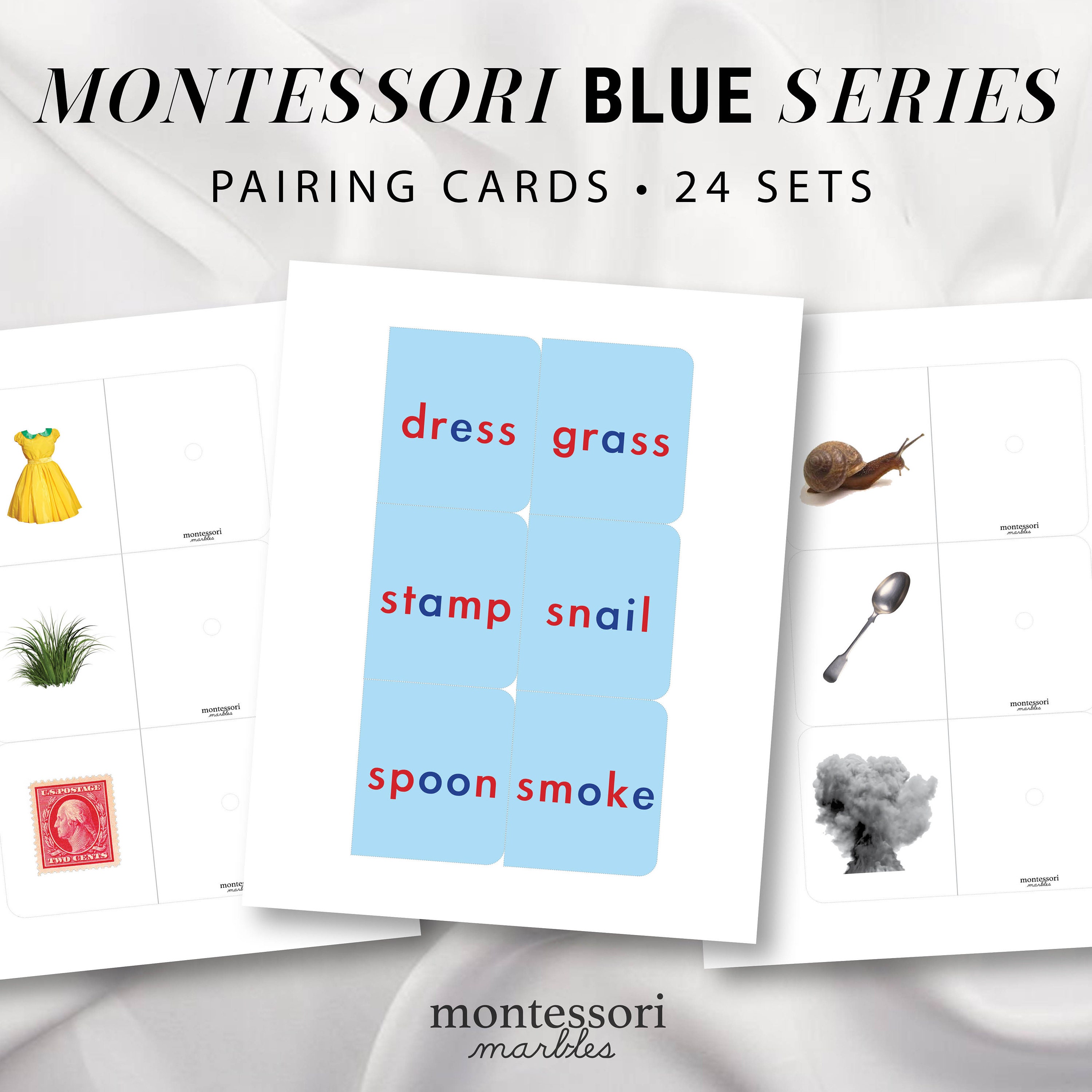 MONTESSORI BLUE SERIES Pairing Cards Montessori Language - Etsy