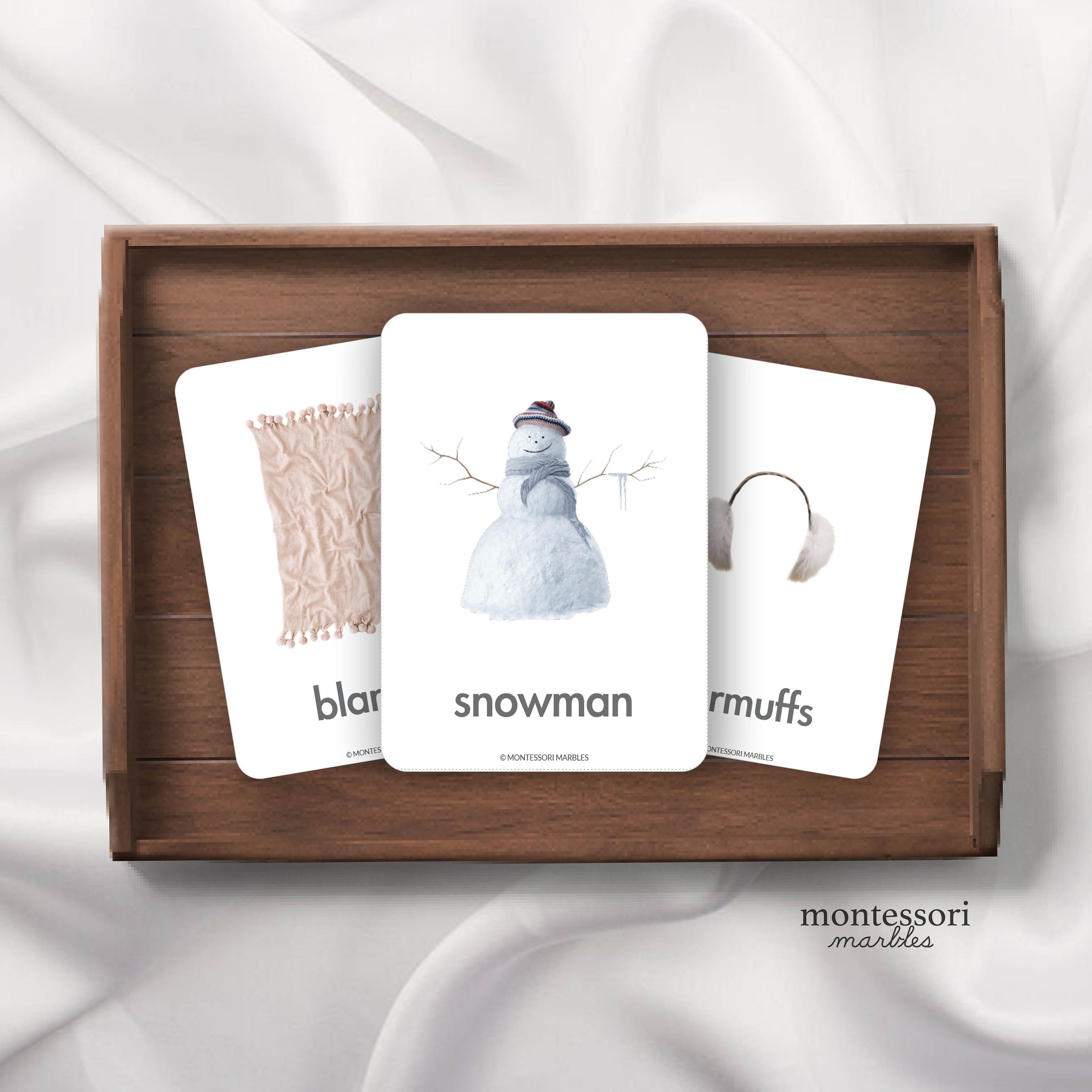 WINTER Flash Cards Winter Vocabulary Builder Montessori - Etsy