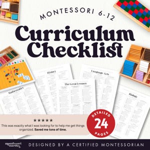 Montessori Curriculum Checklist Elementary - Etsy
