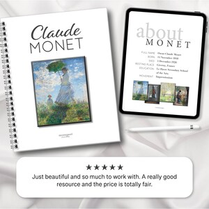 CLAUDE MONET Montessori Picture Binder, Art History for Kindergarten ...