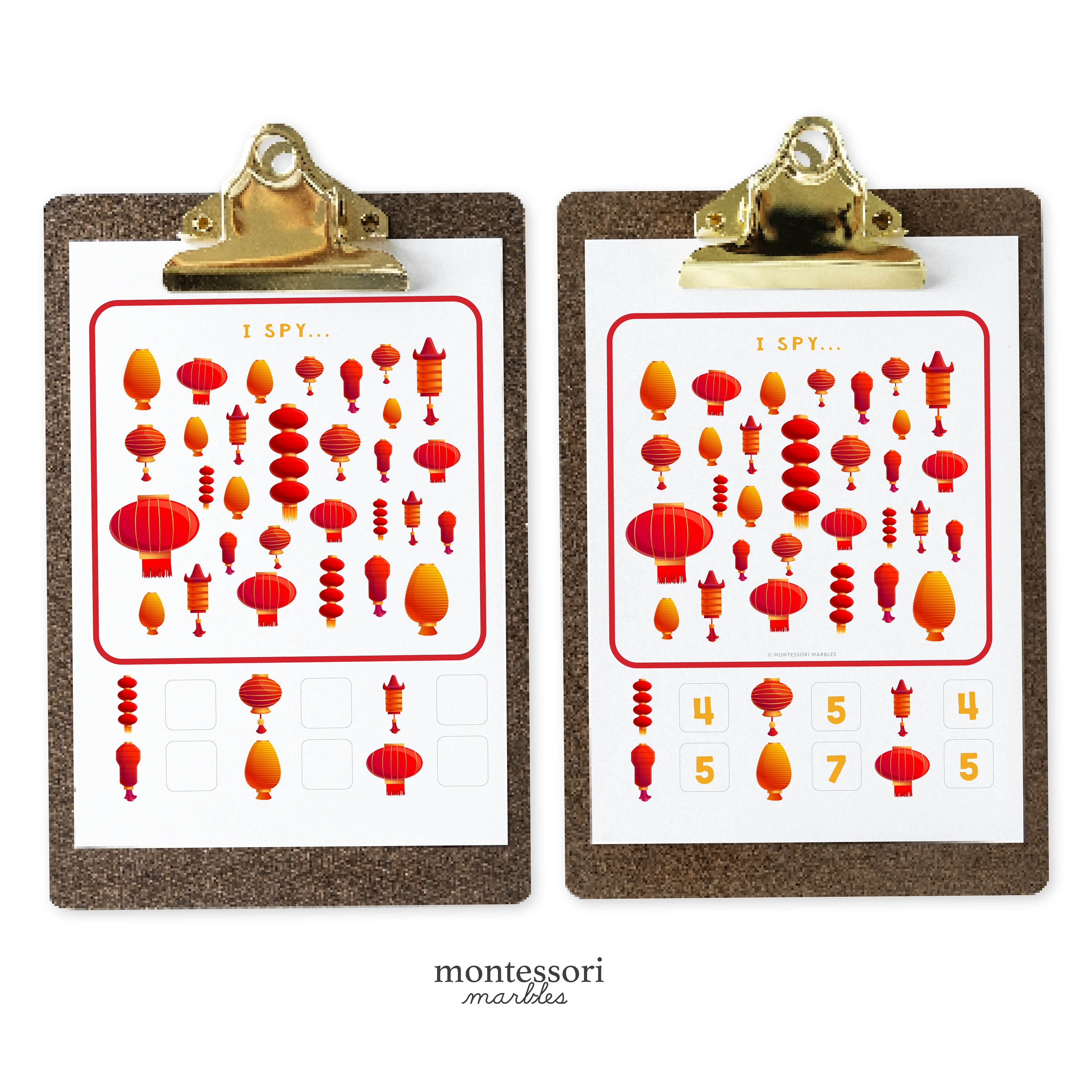 LUNAR NEW YEAR I Spy Activity Counting Lanterns Beginners Math for ...