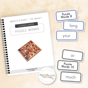 SIGHT WORDS Cards | Montessori Puzzle Words for Learning Sight Words ...