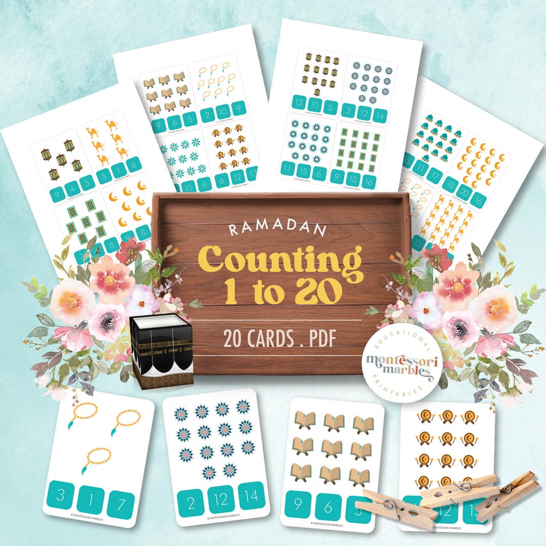 RAMADAN Counting 1 to 20, Kindergarten Printable Worksheet Activities ...