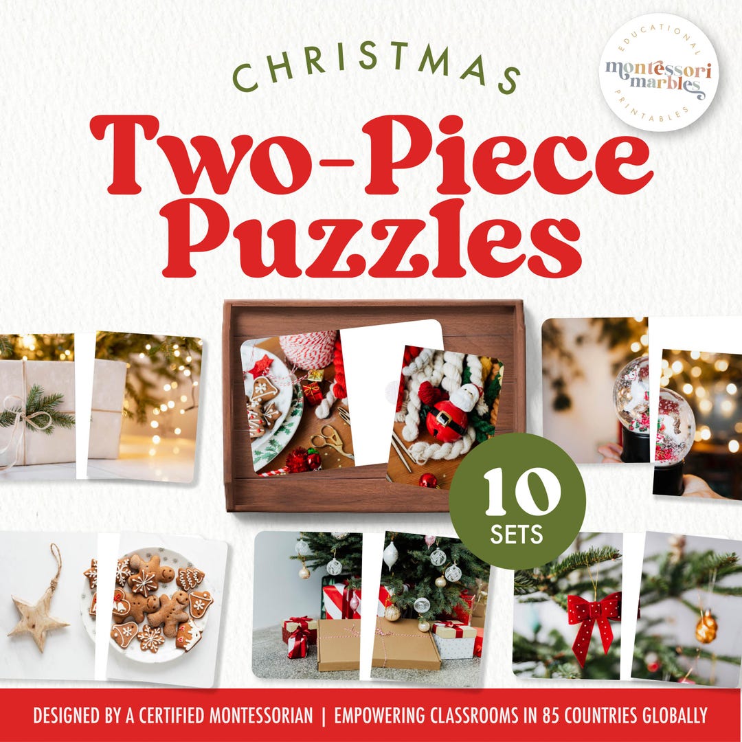 CHRISTMAS Complete the Pictures | Montessori Inspired Activity for ...